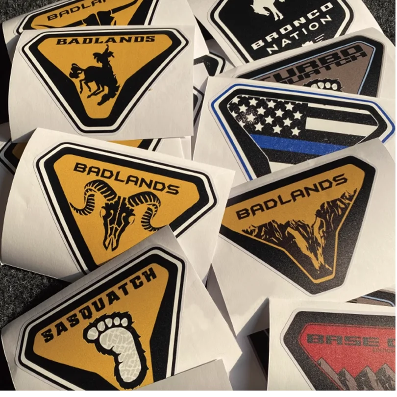 Creative Badlands Sasquatch stickers Forest Mountain Emblem Vinyl Decal ...