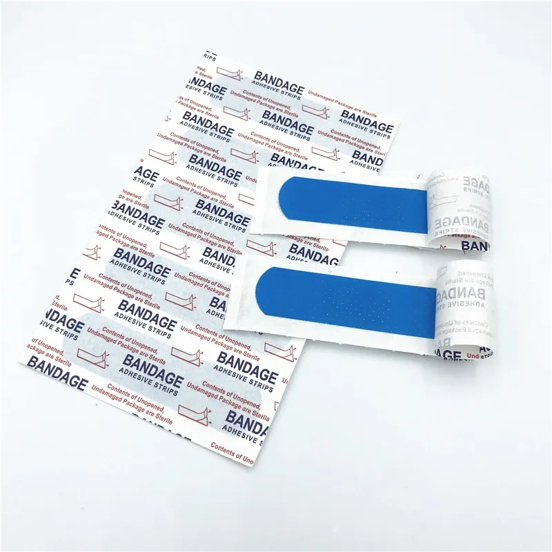 100Pcs-Blue-Color-Waterproof-Medical-Wound-Band-Aid-Metal-Detectable ...
