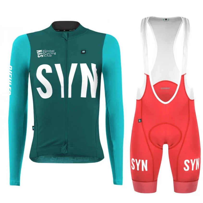 SYN-Blue-Long-Sleeve-Women-Cycling-Apparel-Close-fitting-Road-Cycling-Race-Jersey-and-Reflective ...