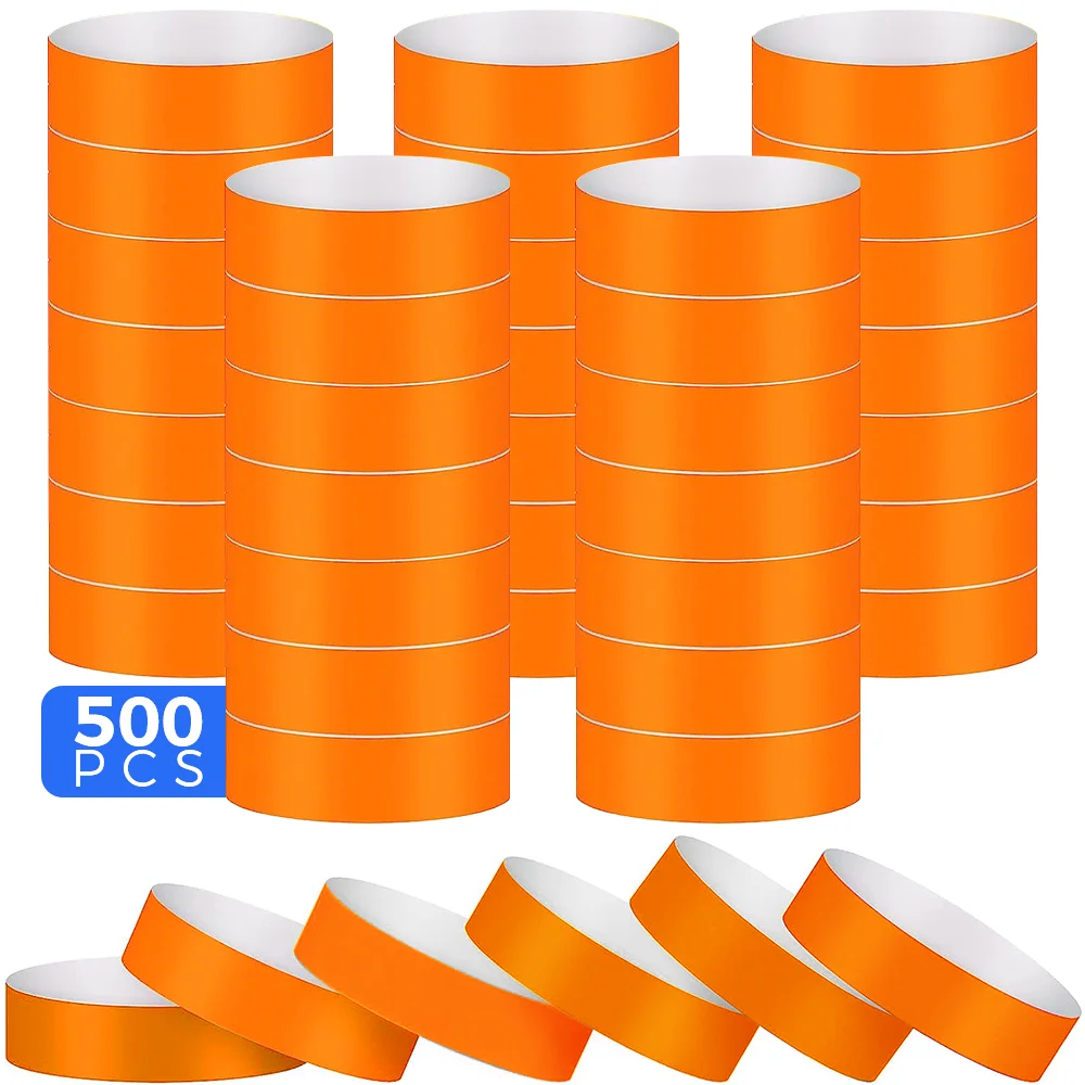 500-Pack-Paper-Wristbands-for-Events-Neon-Party-Wristbands-Colored ...