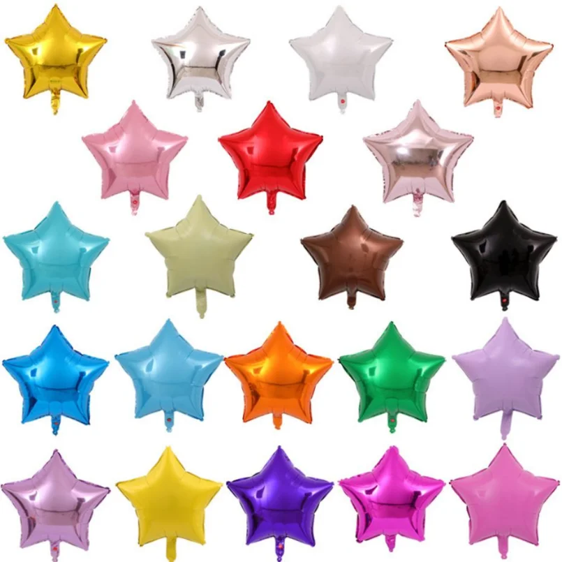 18 Inch Five Pointed Star Aluminum Film Helium Balloon Holiday Party ...
