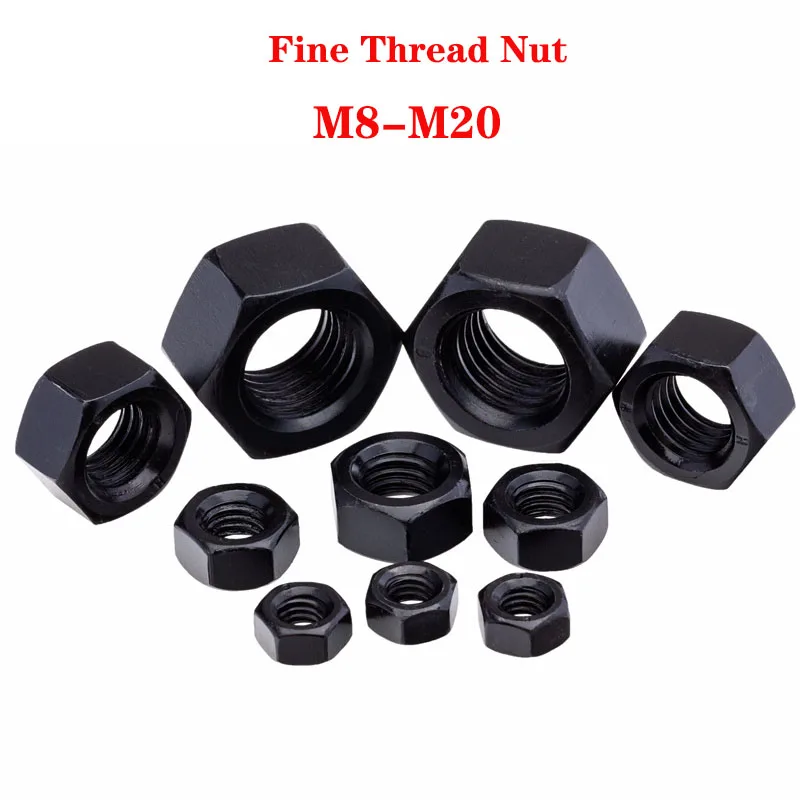 Fine-Thread-Hex-Hexagon-Nut-M8x1-M10x1-M10x1-25-M12x1-M12x1-25-M12x1-5 ...