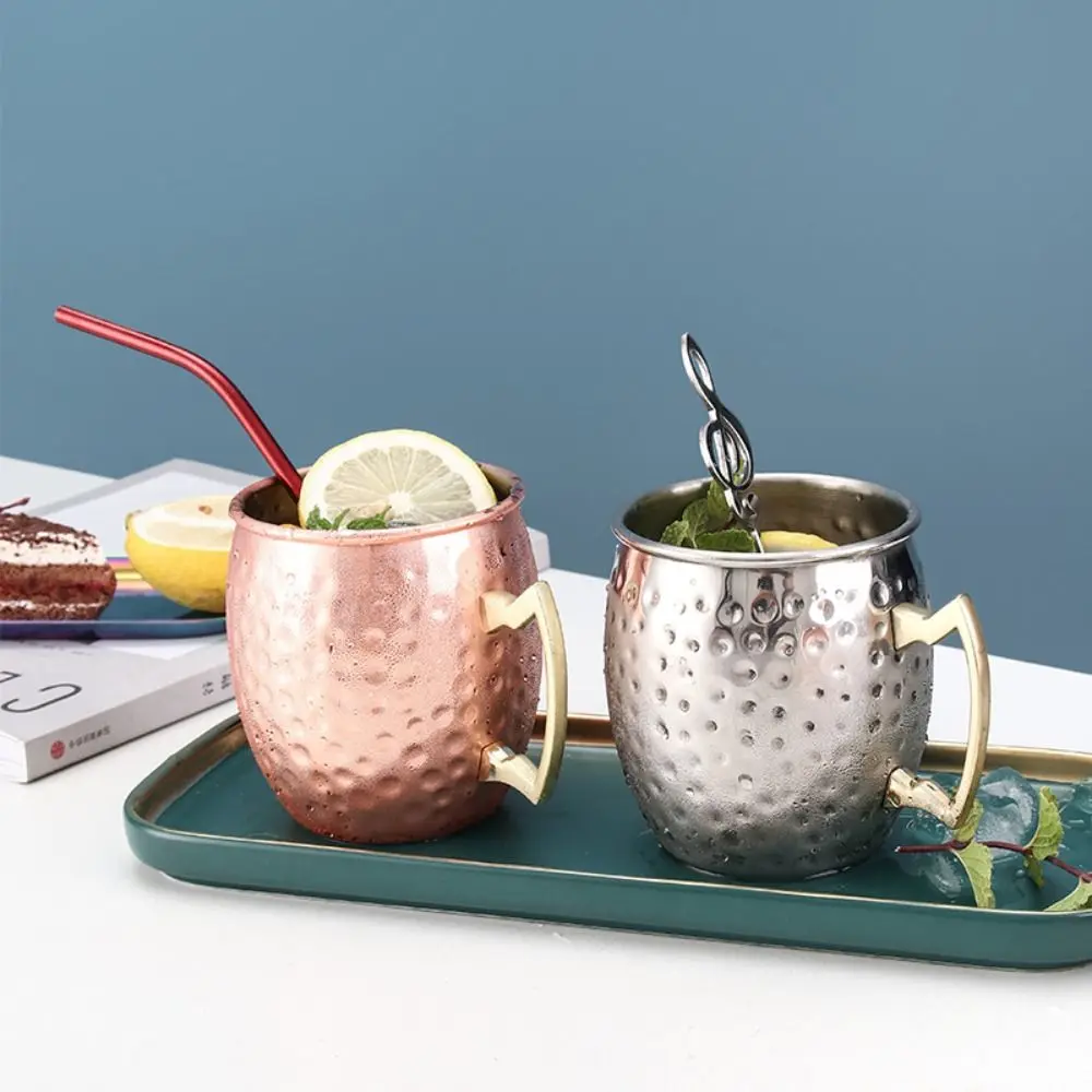 500ml Pure Copper Cup Handcrafted Moscow Mule Moscow Mule Mugs Brushed ...