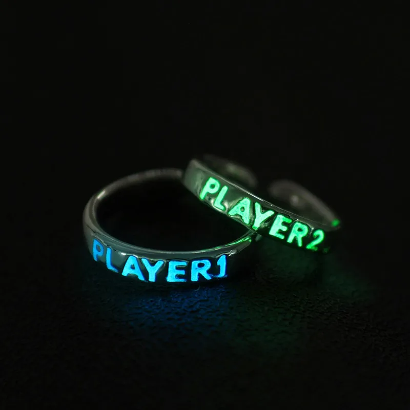 Luminous-Ring-for-Couple-Creative-Glowing-in-the-Dark-Player-1-Player-2 ...