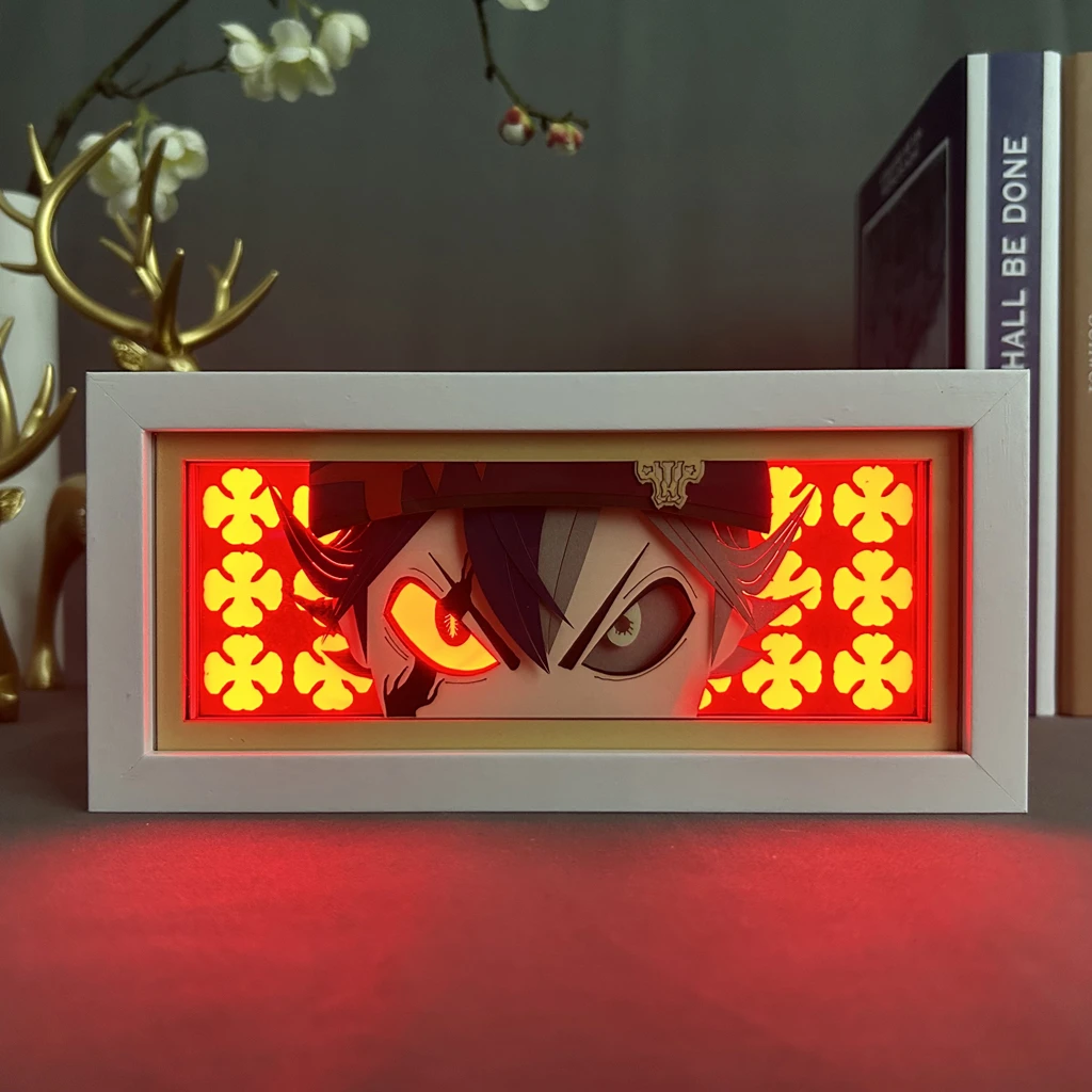 Anime Light Box Black Clover Asta Eye Face Lamp for Bedroom Decor ...