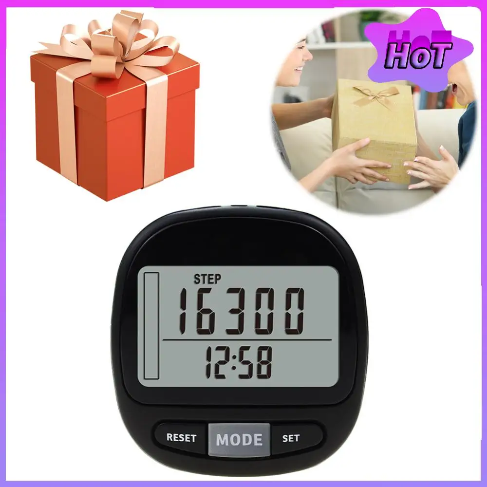 3D Pedometer Simple Step Counter Large LCD Display Walking Step Counter ...