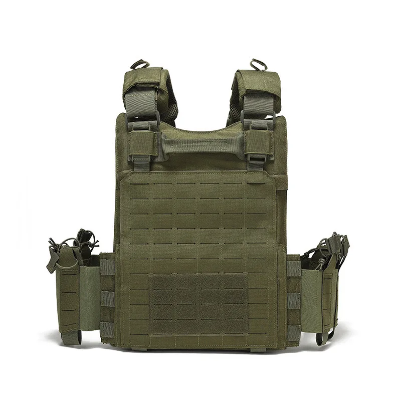 Nylon Tactical Vest MOLLE Camouflage Body Armor Hunting Carrier Airsoft ...