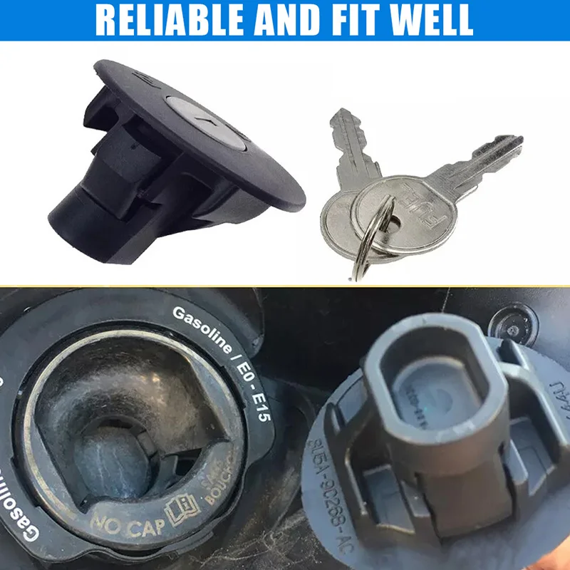 8U5Z-9C26-B Black Locking Fuel Tank Gas Cap Keys For Ford Expedition ...