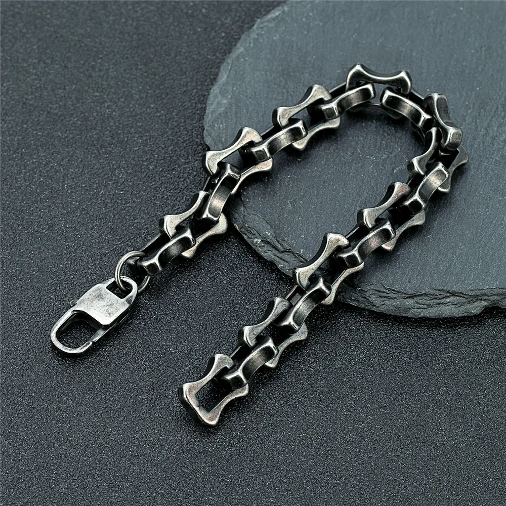 MKENDN-Locomotive-Vintage-Oxidized-Black-Keel-Chain-Link-Men-Bracelet ...