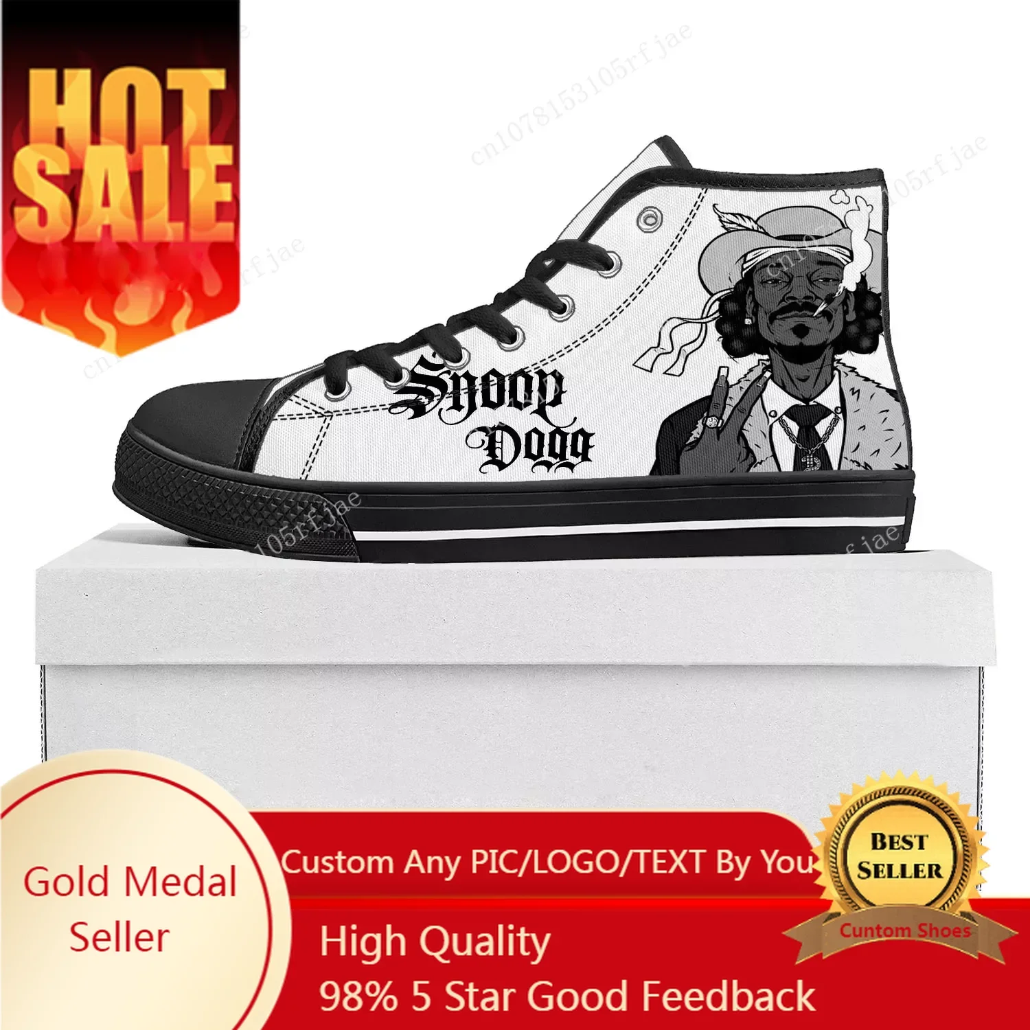 Snoop Dogg High Top High Quality Sneakers Mens Womens Teenager Canvas ...