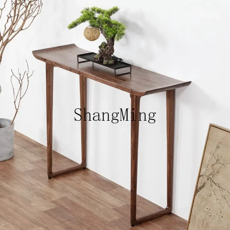 CL wood entrance Chinese-style Zen table simple entry living room hotel ...