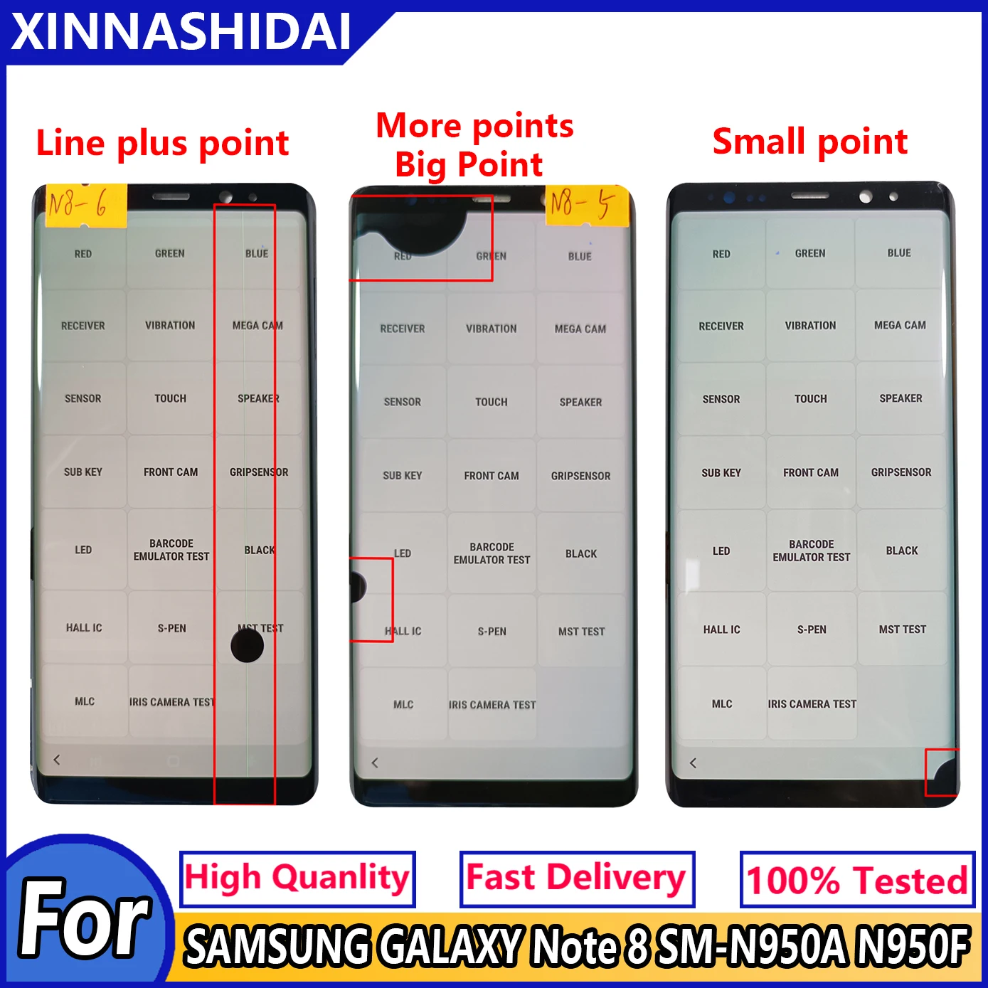 Original display lcd para samsung galaxy note 8 SM N950A n950f display ...