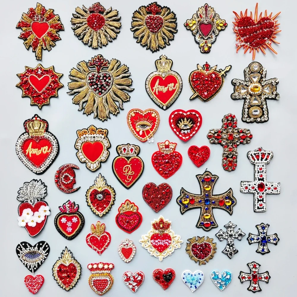 Embroidery-Sequined-Alphabet-Pearl-Letter-Cross-Patch-sequins-Heart-Beaded-Eye-Patches-Badges ...