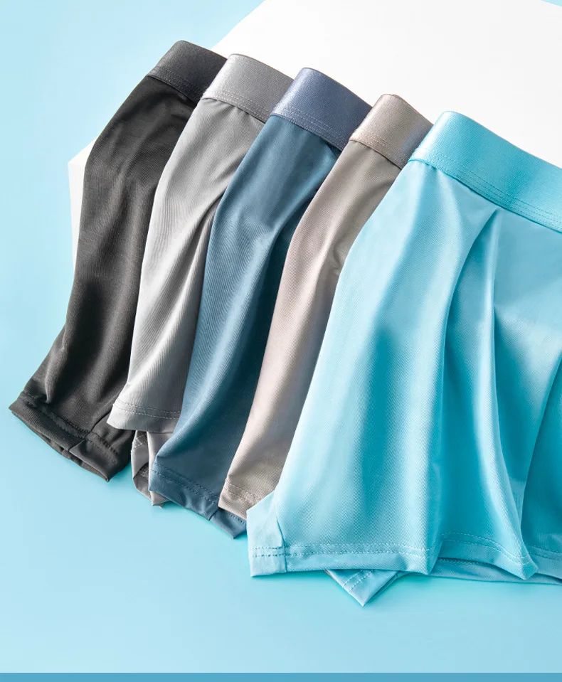 20Pcs/Lot New 120S Ice Silk Men's Underwear Summer Thin Boys Boxer ...