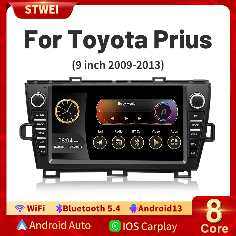 Android13-Car-Radio-Stereo-For-Toyota-Prius-2009-2013-XW30-SWC-Carplay ...