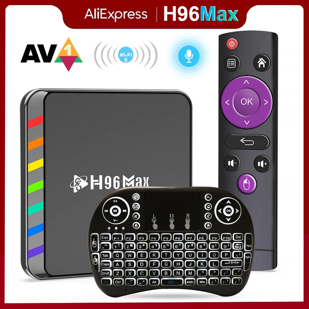 H96 Max Smart TV Box Android 11 iptv Amlogic S905W2 Pro 4GB 32GB WIFI6 ...