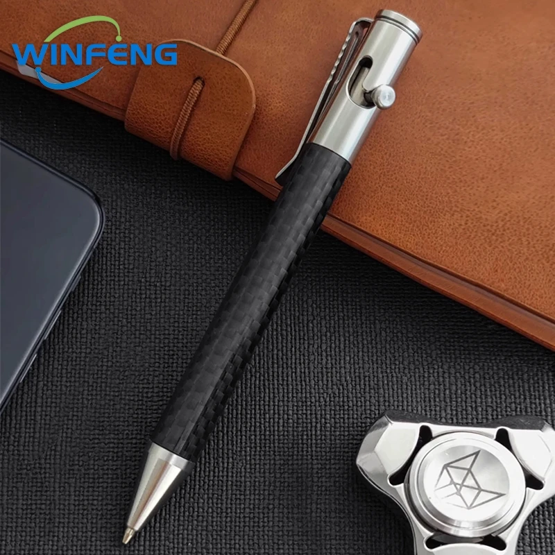 Carbon-Fiber-Tactical-Ballpoint-Pen-Business-Signature-Pen-Stainless ...