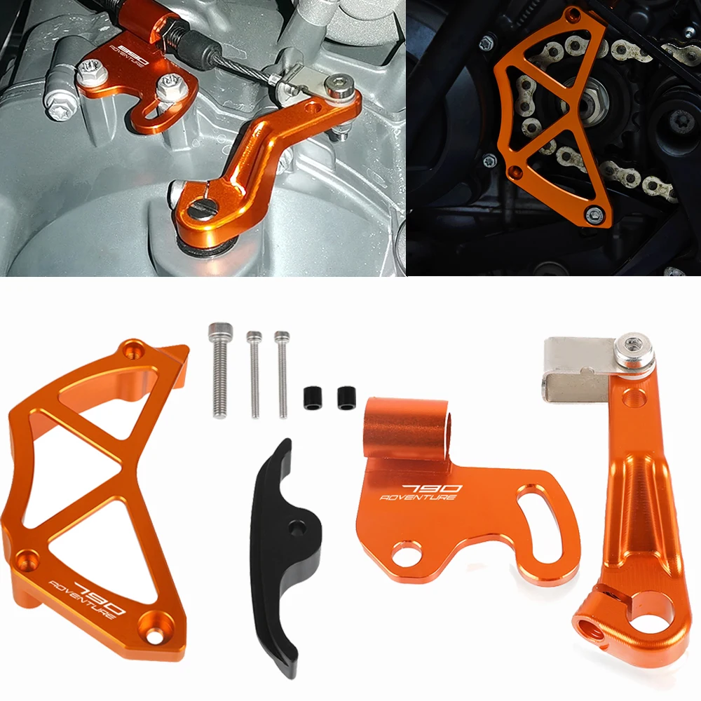 One-Finger-Clutch-Lever-Sprocket-Cover-Case-Saver-Chain-Guard-For-KTM ...