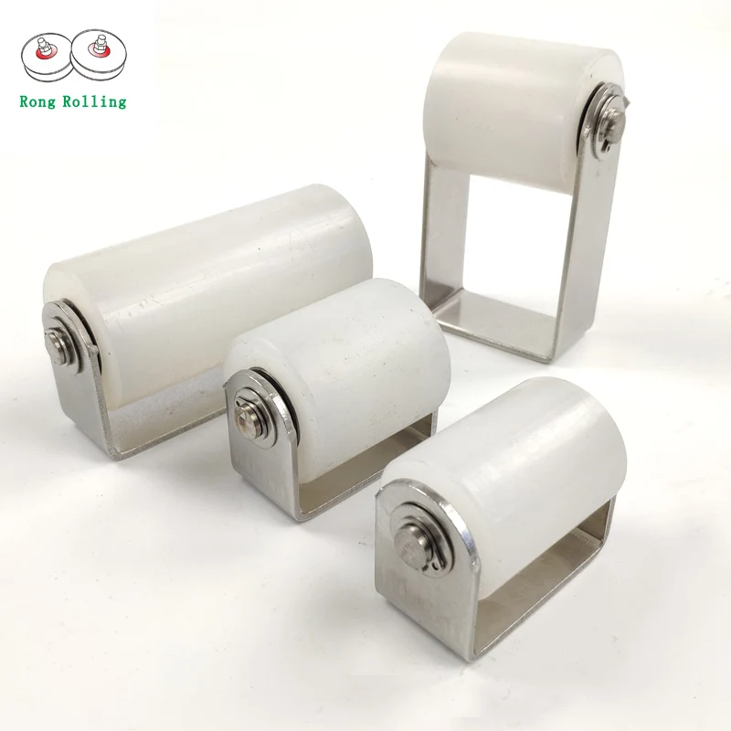 Stainless-steel-sliding-door-bracket-nylon-roller-flat-wheel-plastic ...