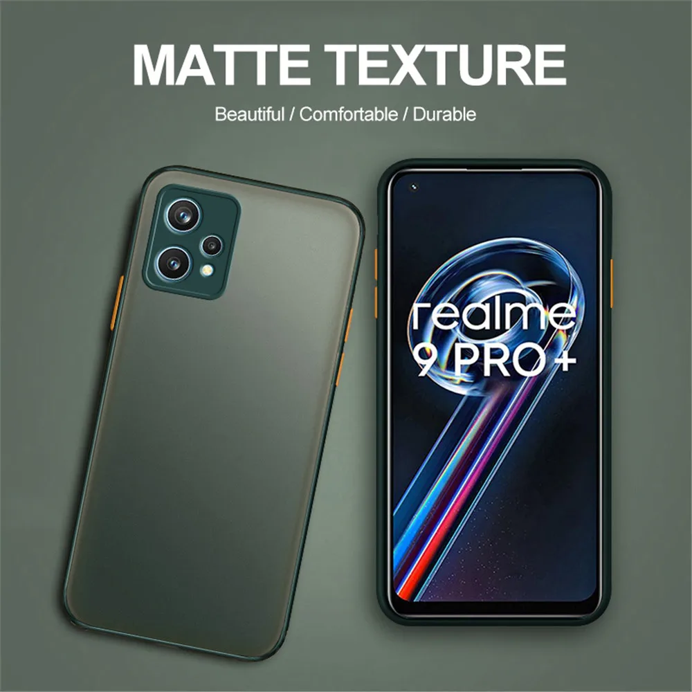 Skin Feel Matte Case For Oppo Realme 9 Pro Plus Camera Shockproof Phone ...