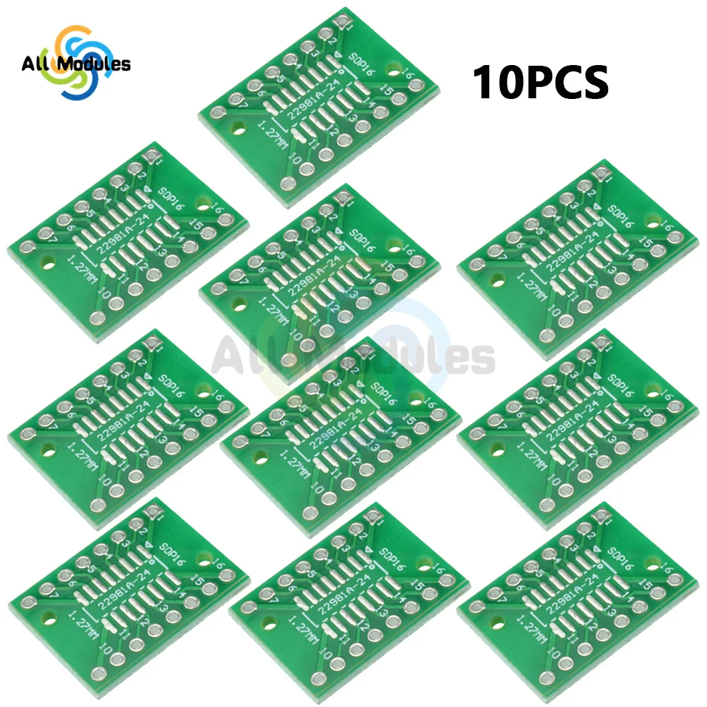 10PCS/Lot SOP16 SSOP16 TSSOP16 to DIP16 0.65/1.27mm IC Adapter Module ...
