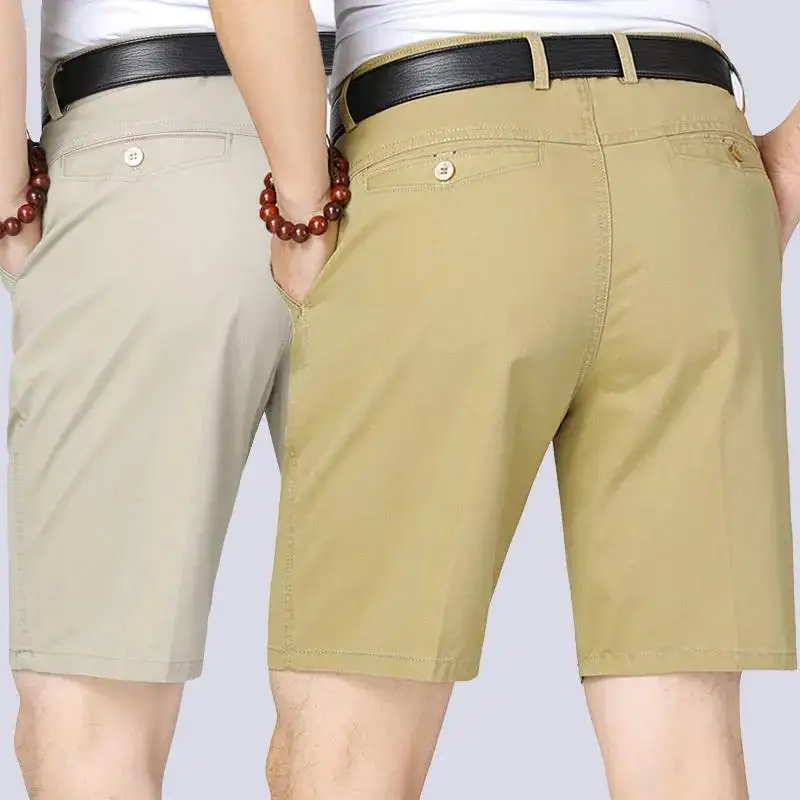 Pantalones-cortos-de-algod-n-100-para-hombre-Shorts-hasta-la-rodilla ...