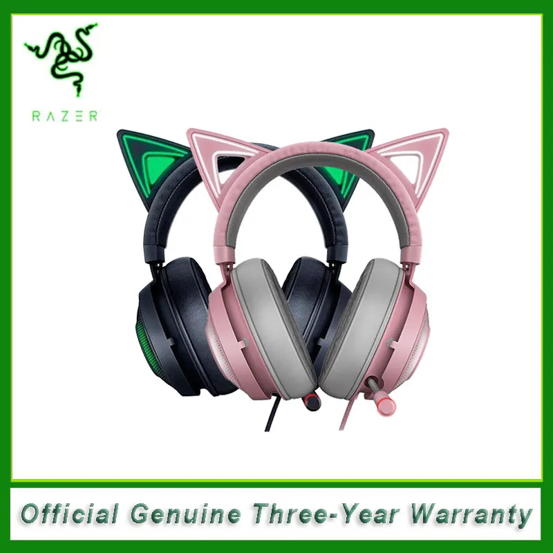 Razer Kraken Kitty Gaming Headset RGB THX 7.1 Surround Sound USB ...