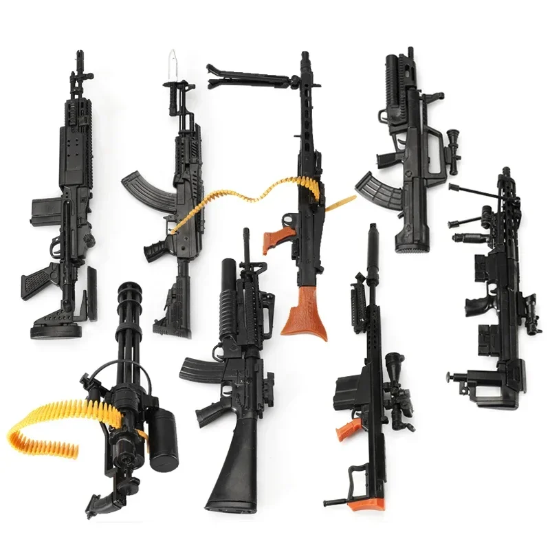 1-6-4D-Gun-AK47-MG42-MSR-Barrett-Sniper-Rifle-Gatling-Soldier-Weapon ...