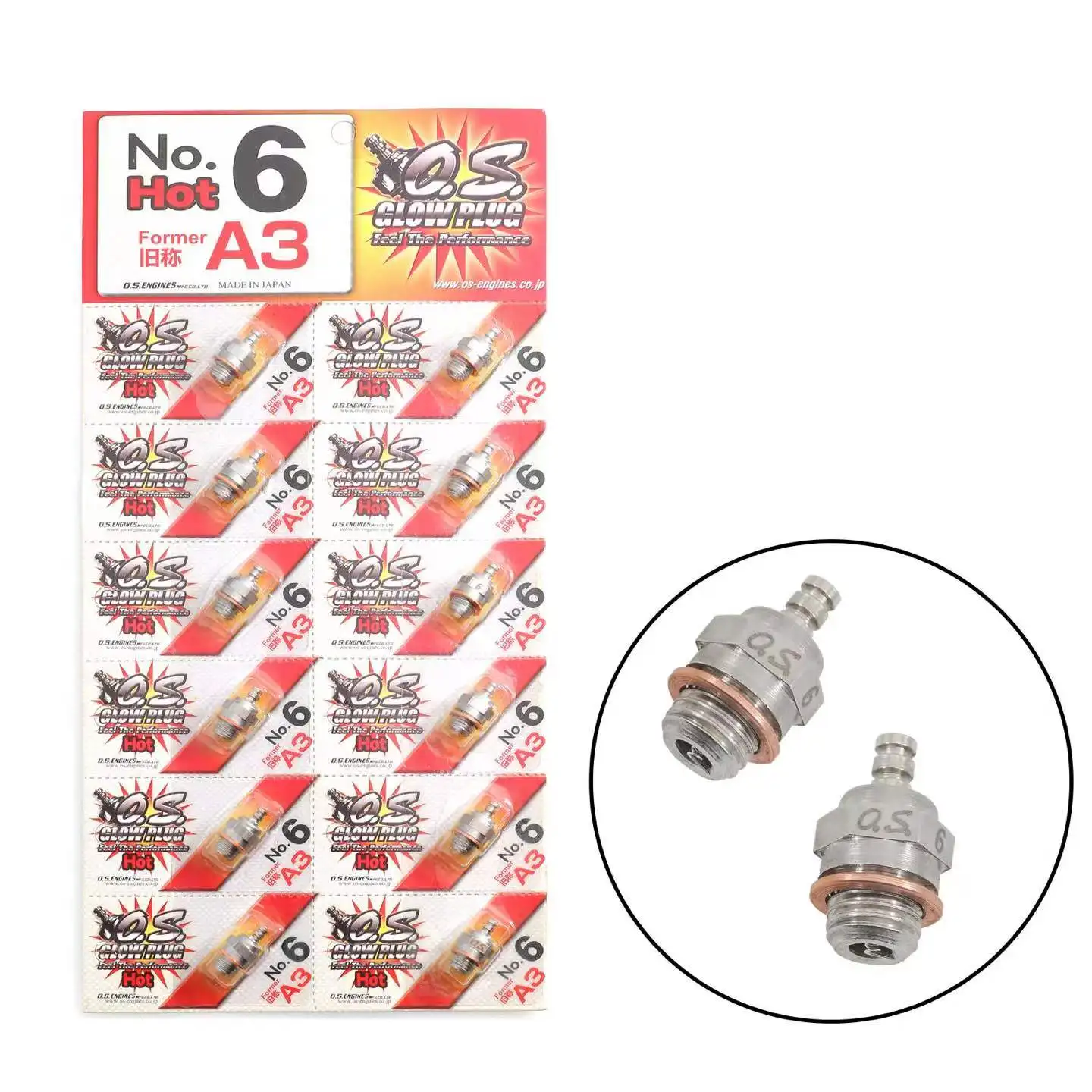 1PC RC Parts Glow Plug OS Former A3 No.6 #6 Standard Glow Plug Spark ...