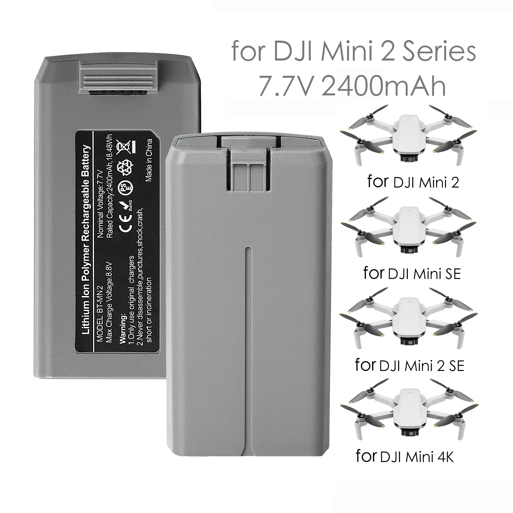 Newly-Upgraded-Intelligent-Flight-Battery-For-DJI-Mini-4K-Mini-2-Mini-SE-2400mAh-Drone ...