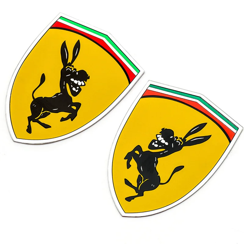 2-Pcs-Aluminum-Donkey-Cobra-Logo-Car-Window-Body-Stickers-Metal-Badge ...