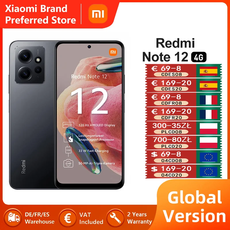 Global-Version-Xiaomi-Redmi-Note-12-4G-Smartphone-NFC-Snapdragon-685 ...