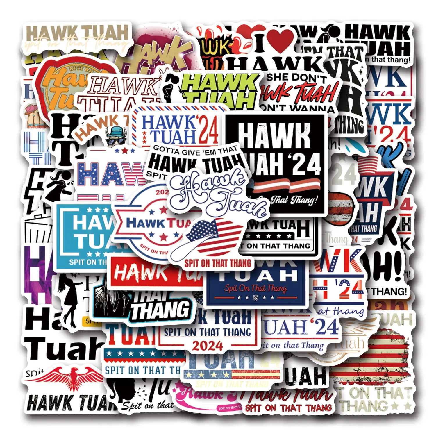 10/30/55PCS Hawk Tuah Spit on That Thang Sticker Graffiti Decorative ...