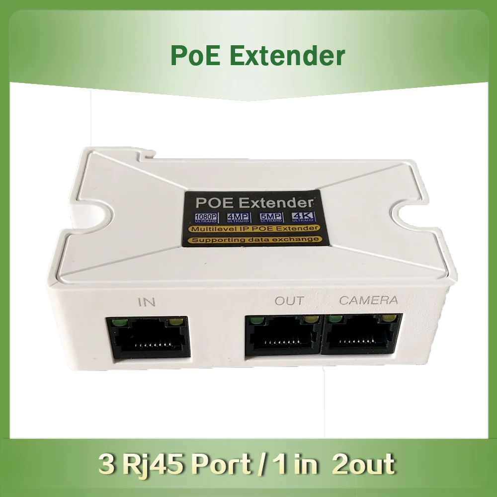 Poe Extender Repeater Ransmission Network Rj45 Power Ieee802.3Af/At ...