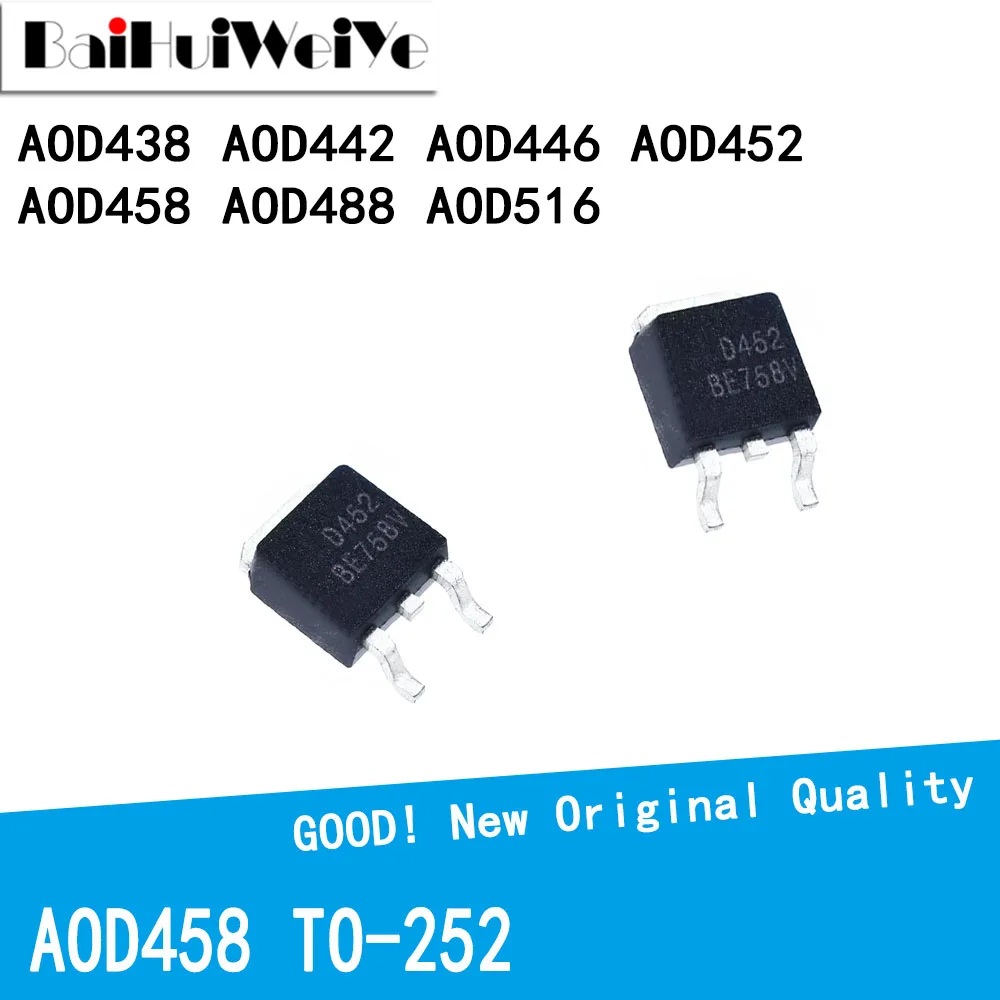 10PCS-LOT-AOD438-AOD442-AOD446-AOD452-AOD458-AOD488-AOD516-TO-252-N ...