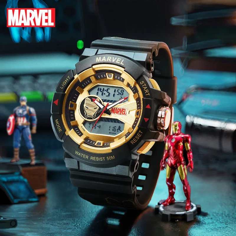 Disney-Marvel-Iron-Man-Dual-Display-Sport-Wristwatch-The-Avengers-Male ...
