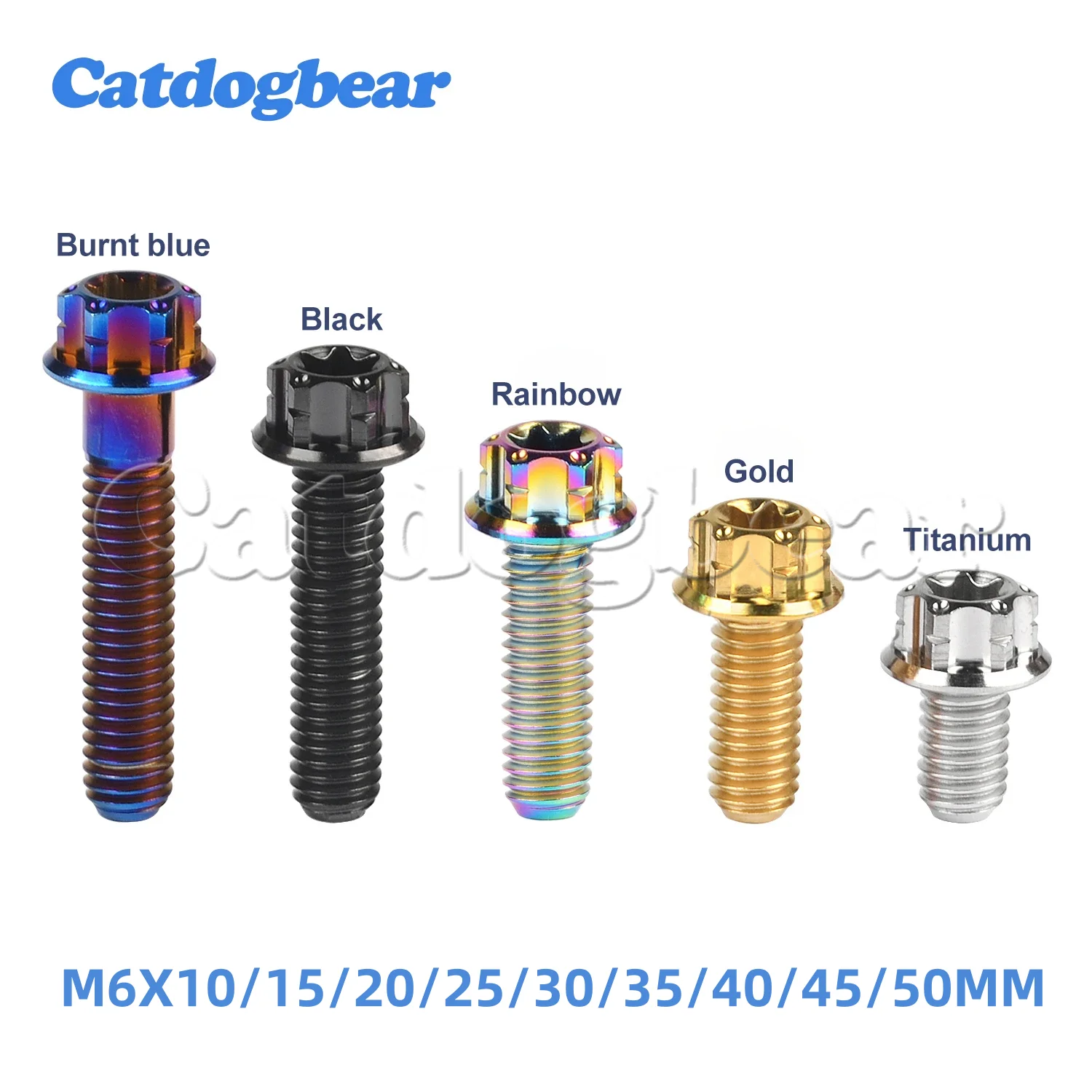 Catdogbear-Titanium-Bolt-Pitch-1-0mm-M6x10-15-20-25-30-35-40-45-50mm ...