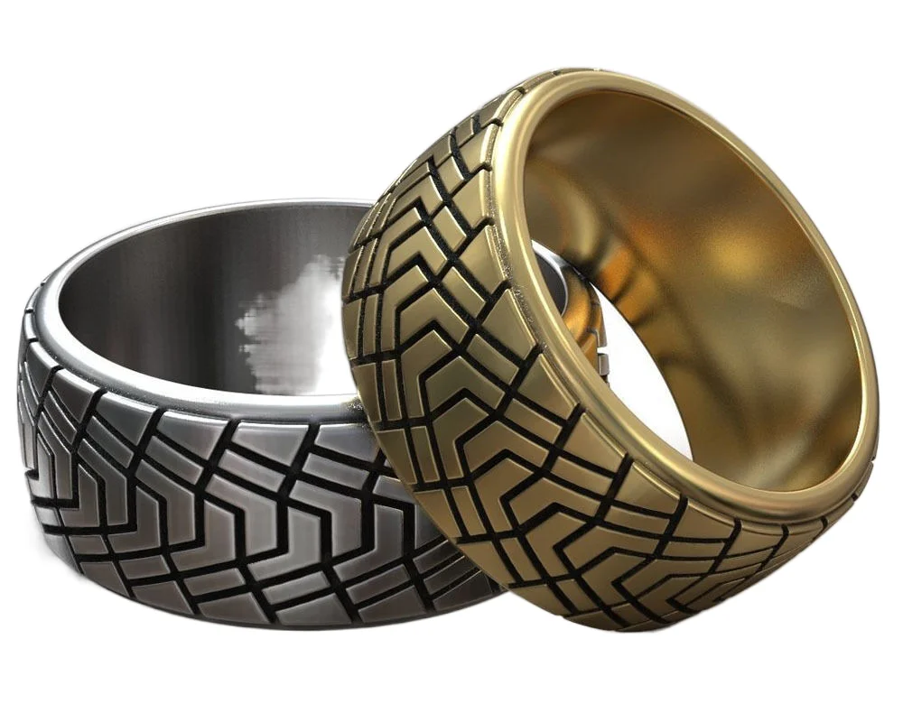 Mud Tire Engagement Rings