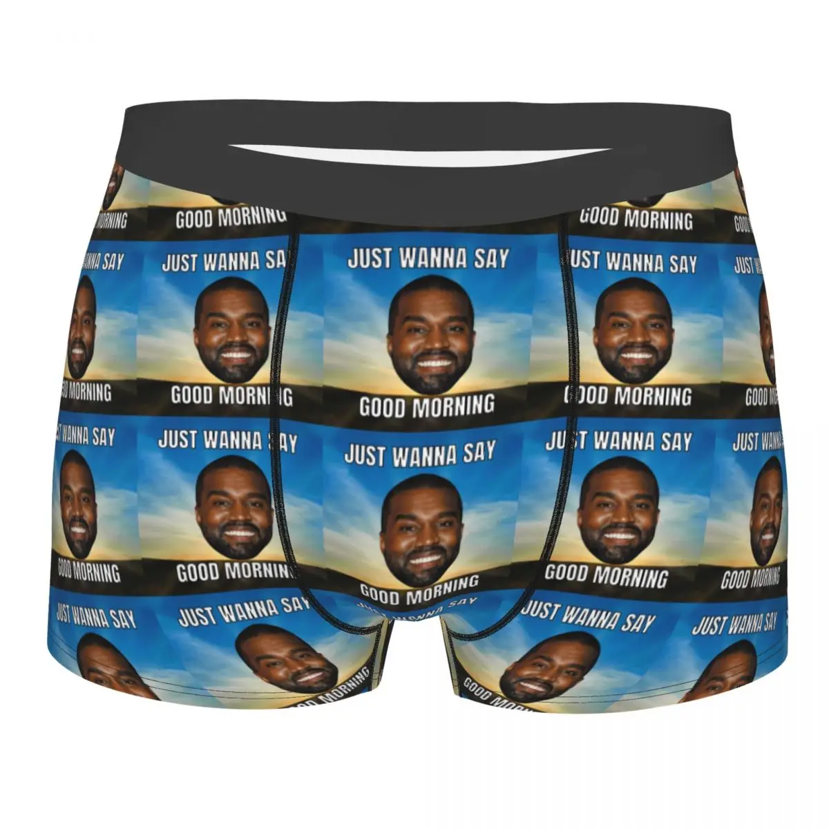 Sexy-Male-Fashion-Funny-Kanye-West-Good-Morning-Meme-Underwear-Boxer ...