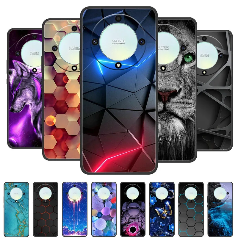 For-Honor-Magic6-Lite-5G-Case-Black-Bumper-TPU-Silicone-Funda-Capa-for ...