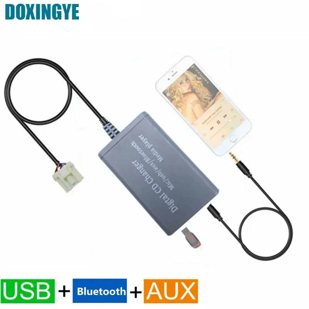 DOXINGYE-AUX-USB-Bluetooth-Car-MP3-CD-Changer-Adapter-Bluetooth ...