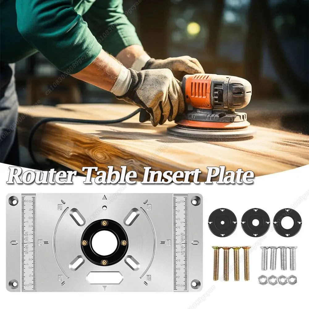 Aluminum-Router-Table-Insert-Plate-With-4-Rings-Trimming-Machine ...