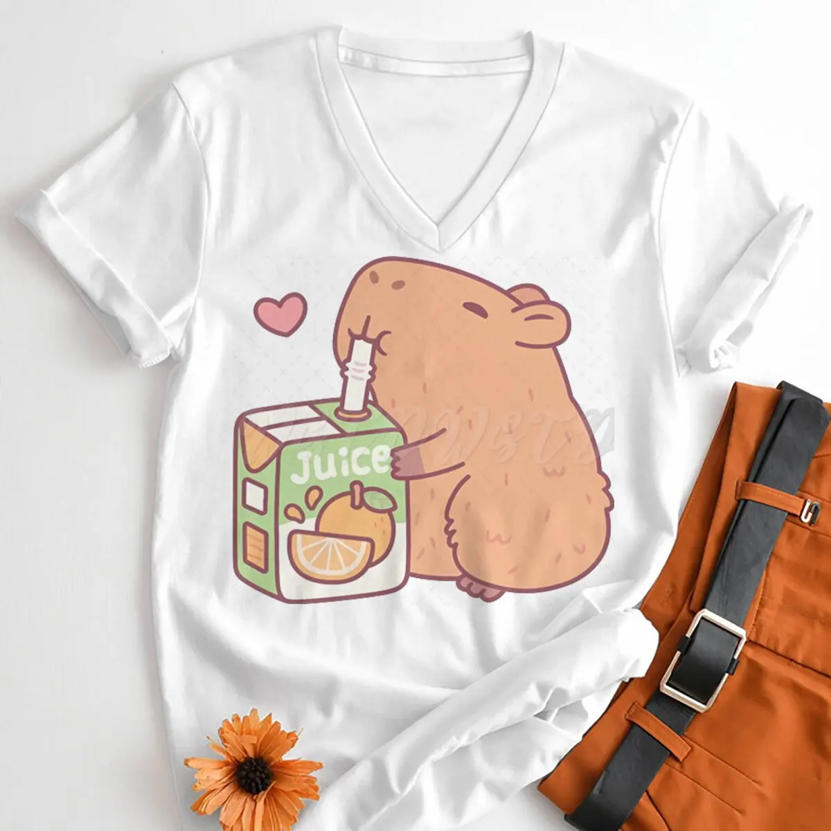 Summer T Clothing Cute Capybara Trend T-shirts Short Sleeve Clothes ...
