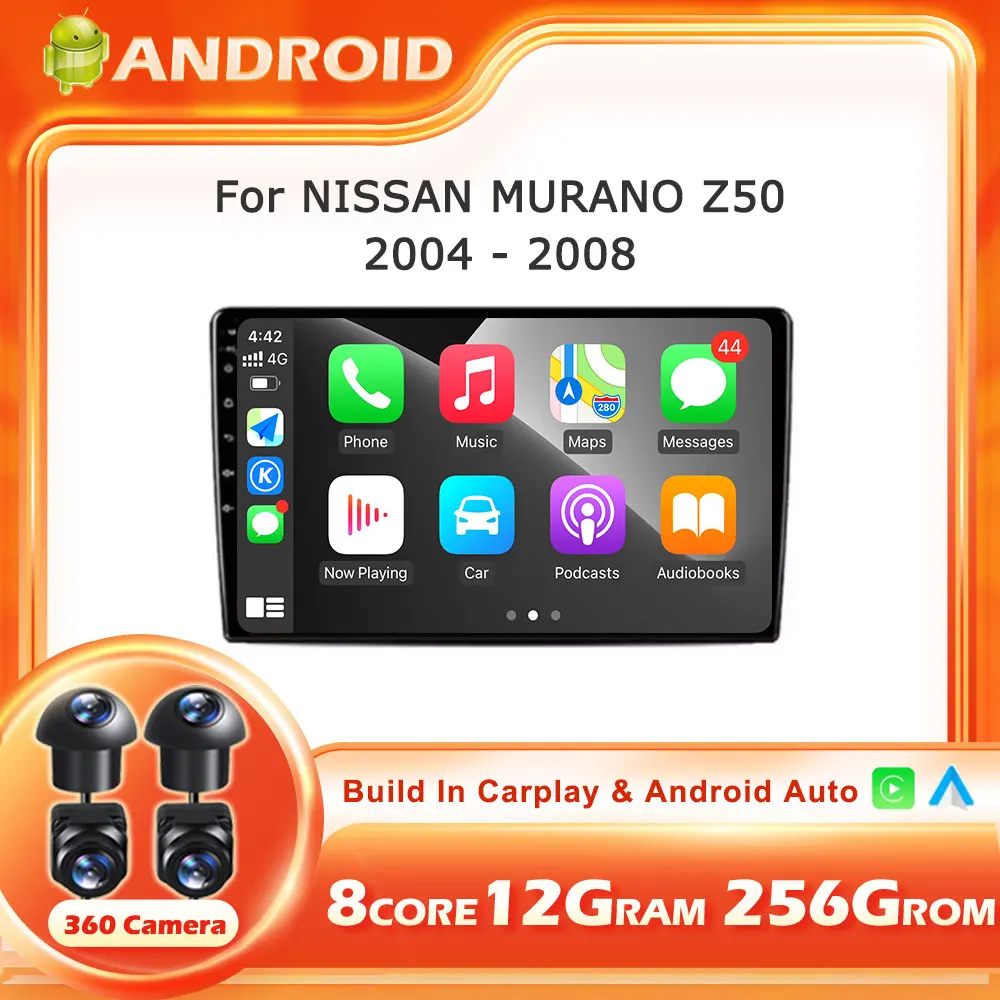 Android 16 For NISSAN MURANO Z50 2004-2008 Carplay Auto 2K Screen Car ...