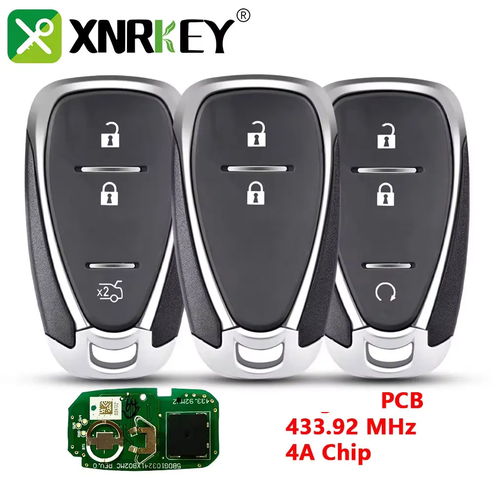 XNRKEY-2-3-Button-Smart-Remote-Car-Key-4A-Chip-433-92Mhz-for-Chevrolet ...