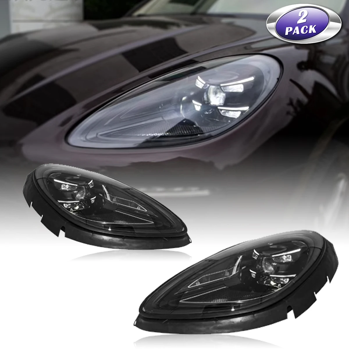 Car-Light-LED-Matrix-laser-headlights-For-Porsche-Macan-2014-2018 ...