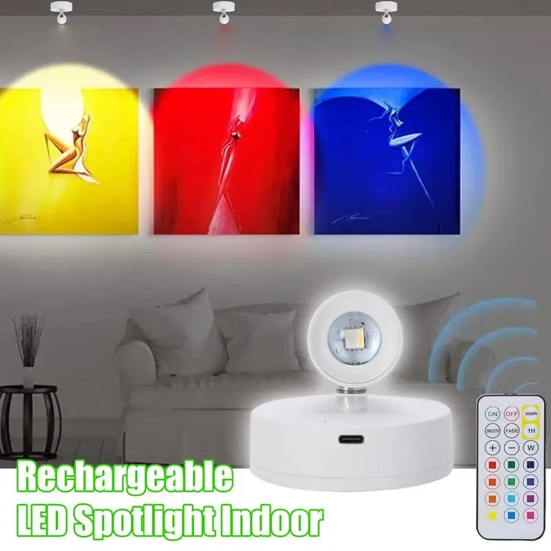 Rechargeable Spotlight RGB LED Spotlights, Rechargeable LED Spotlight ...