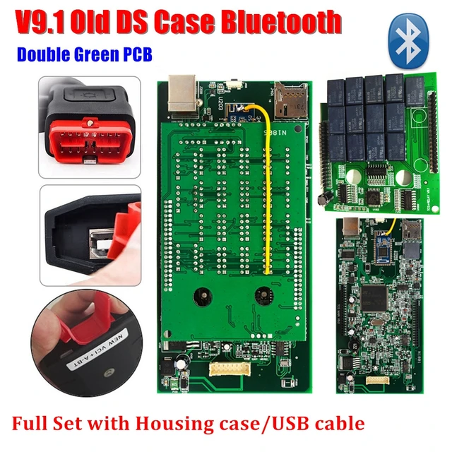 DS Double PCB 9241A V9.0 V9.1 USB BT 2021.11 OBD2 Scanner Code Reader ...