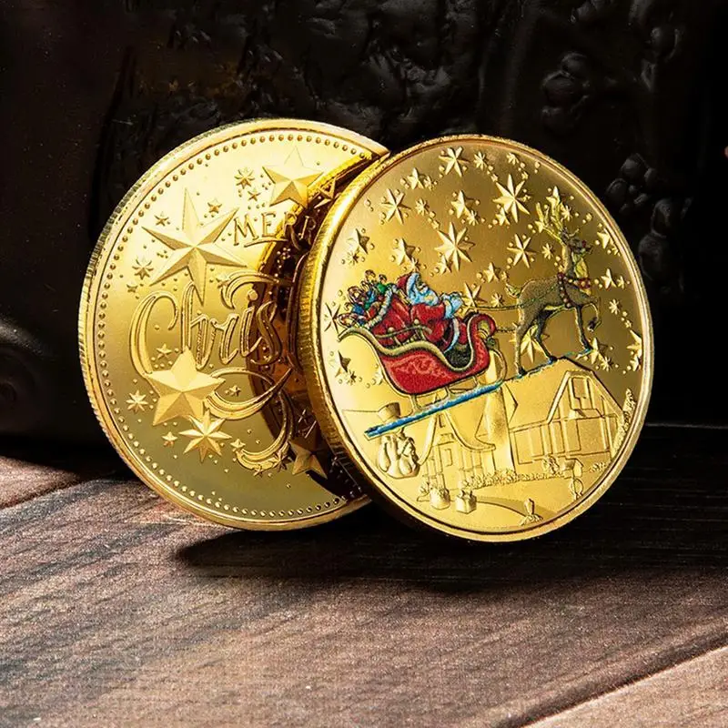 Santa-Claus-Wishing-Coin-Collectible-Gold-Plated-Souvenir-Coin ...