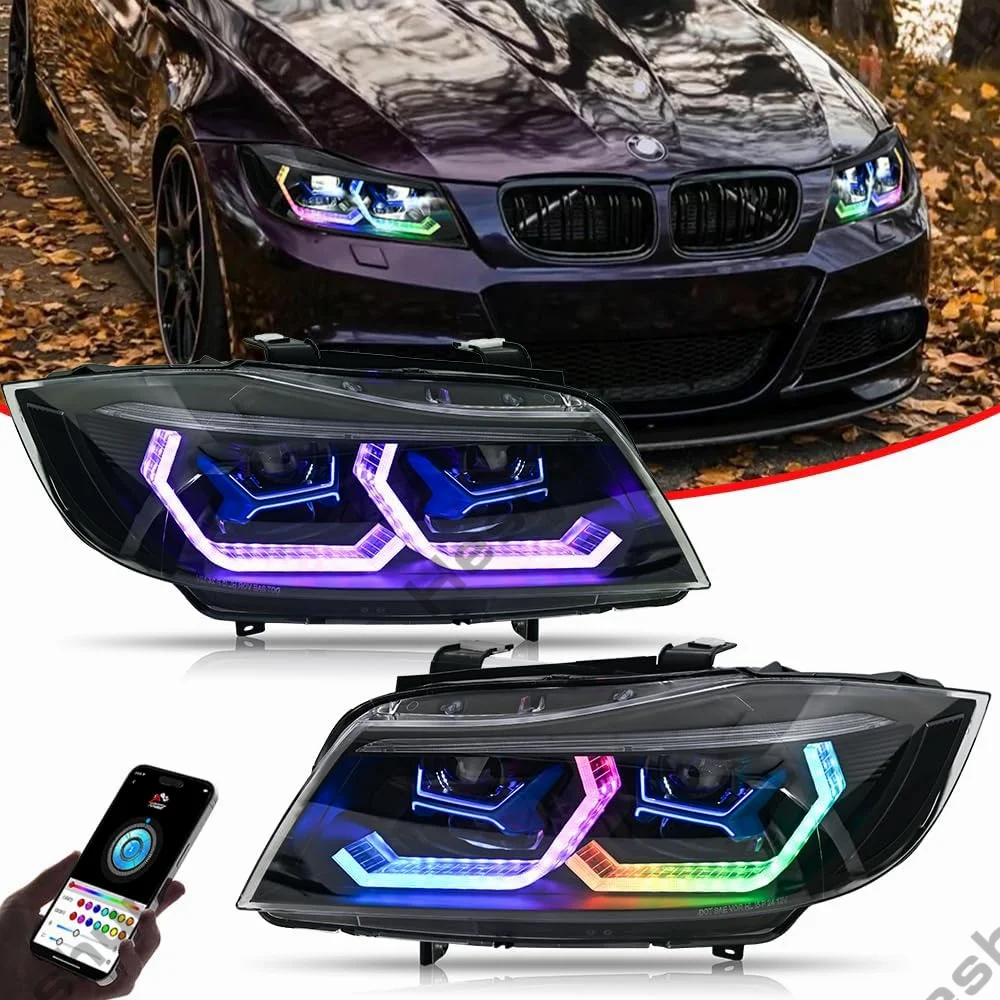 Par de faros LED para BMW E90 E91 328i 335i Serie 3, conjunto de faros ...
